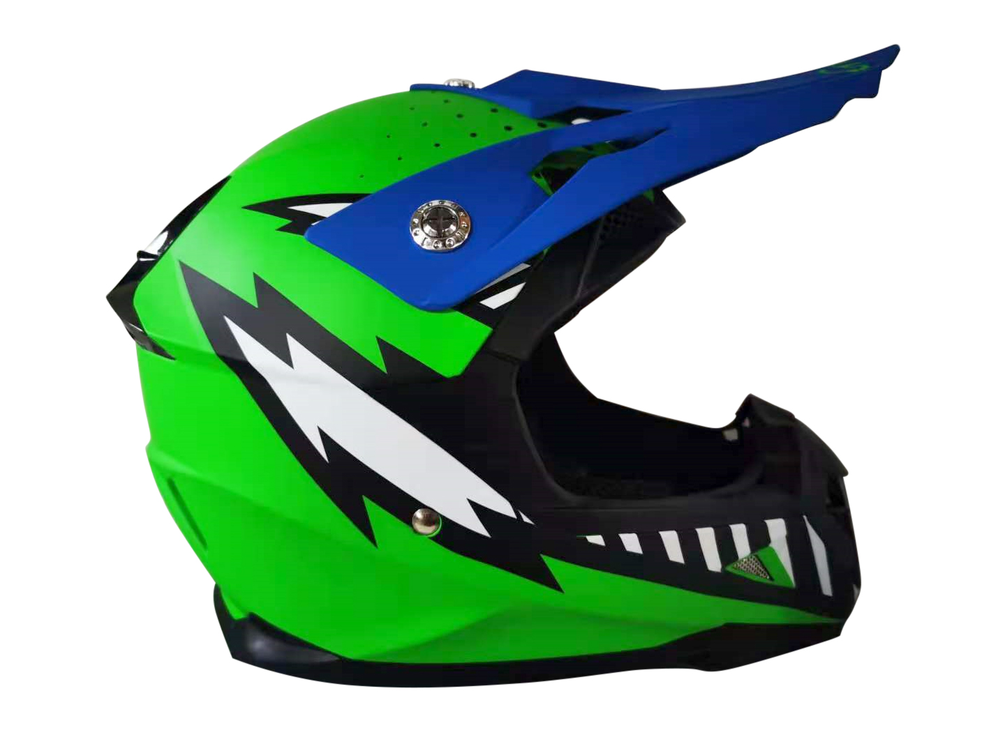 GMX Motocross Junior Helmet Green - Large